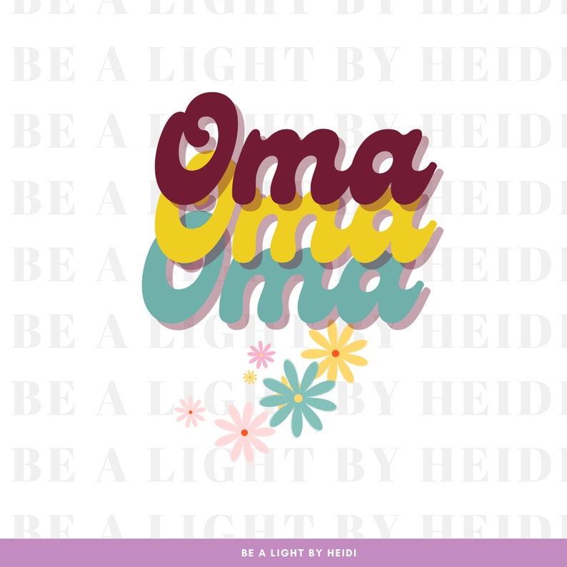 Oma - Retro Style SVG & PNG Digital File Download - Etsy