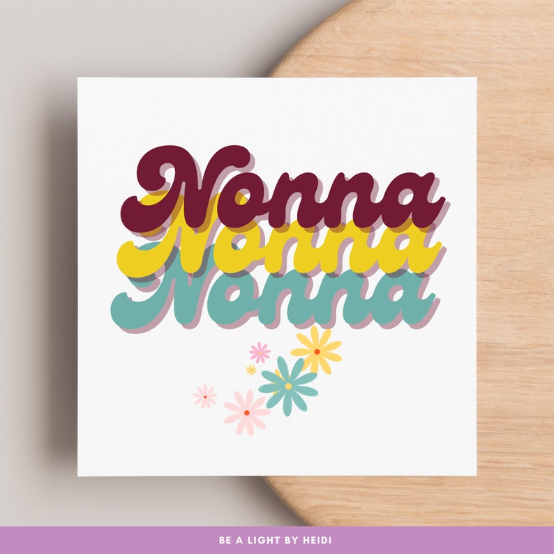 Nonna - Retro Style SVG & PNG Digital File Download - Etsy