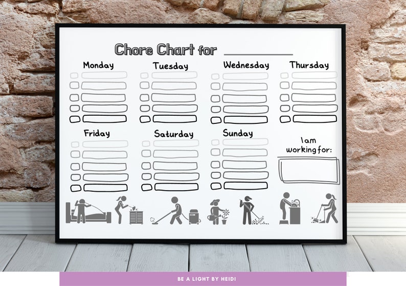 Chore Chart --- PNG & SVG Digital File Instant Download Printable - Etsy
