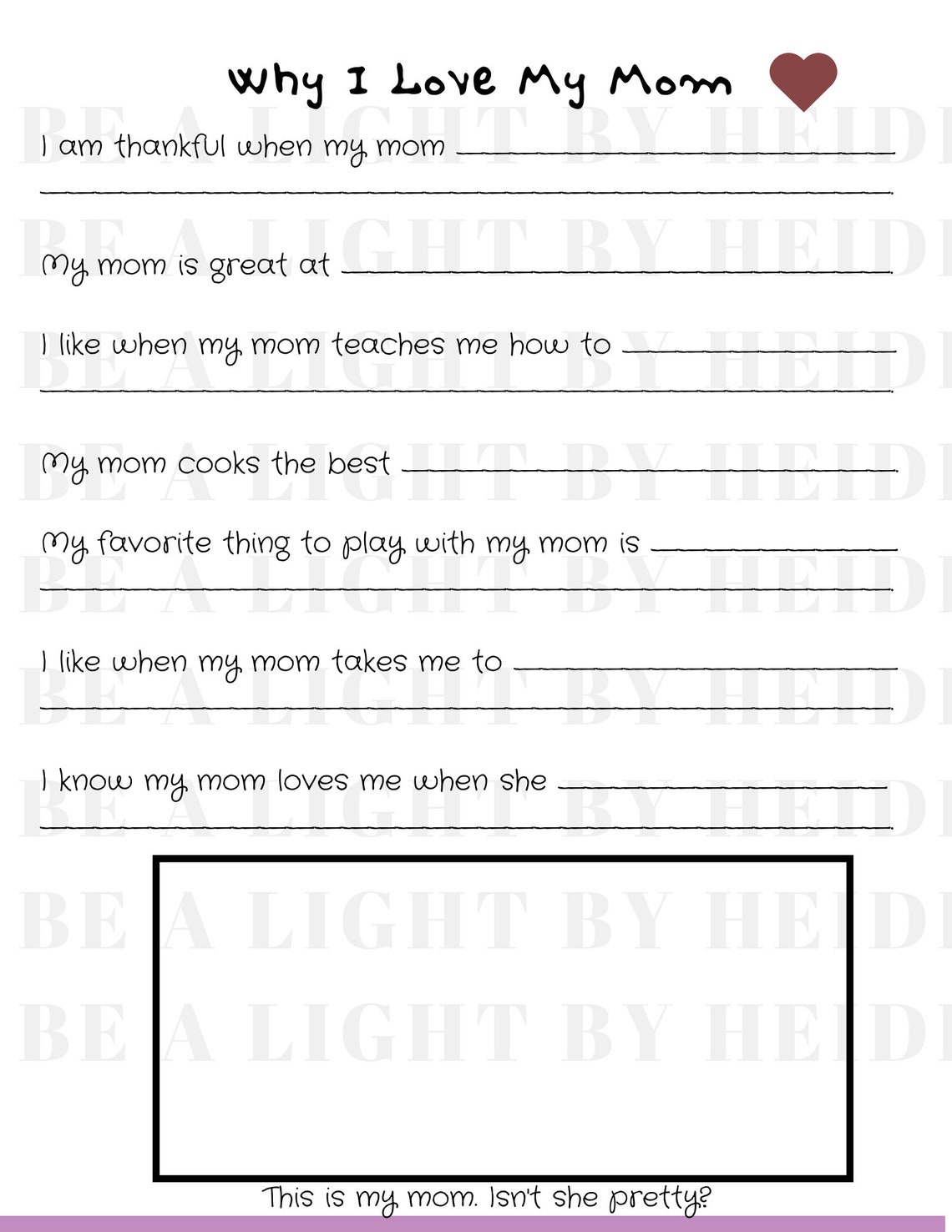 Letter for Mom SVG & PNG Digital File Instant Download Printable for ...