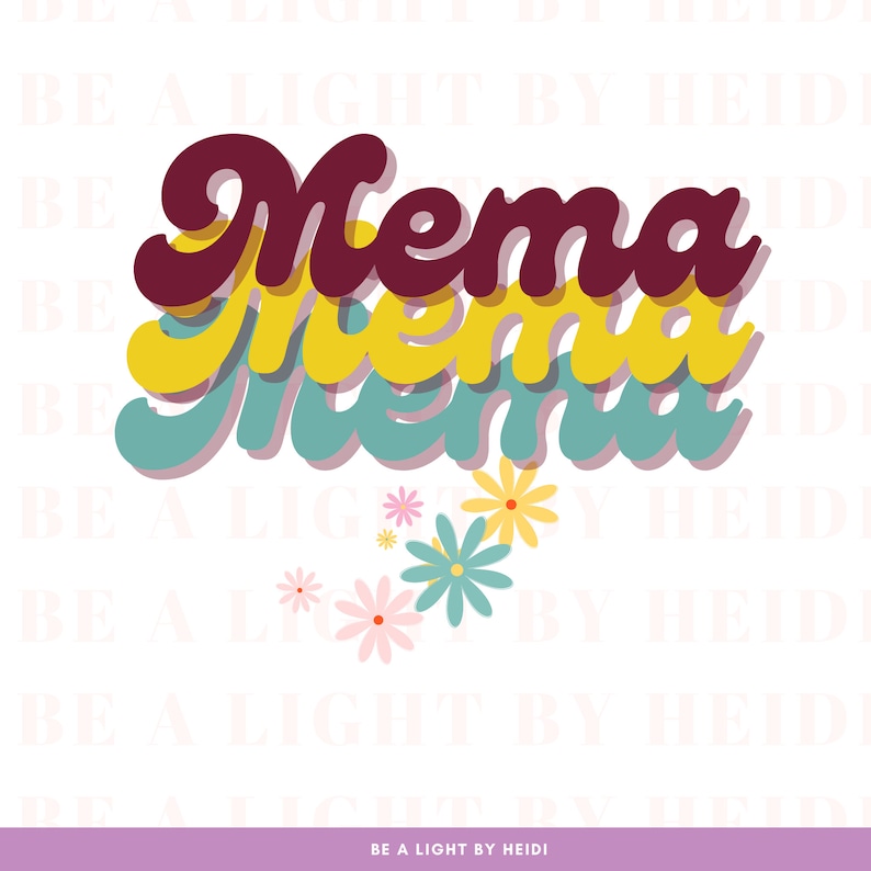 Mema - Retro Style SVG & PNG Digital File Download - Etsy