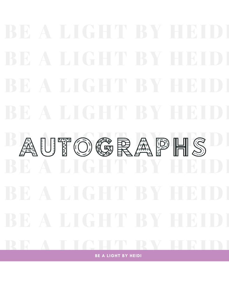 Autographs - SVG & PNG Digital File Instant Download - Etsy