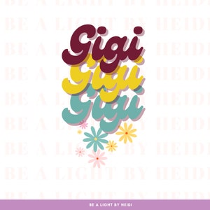 Gigi - Retro Style SVG & PNG Digital File Download - Etsy