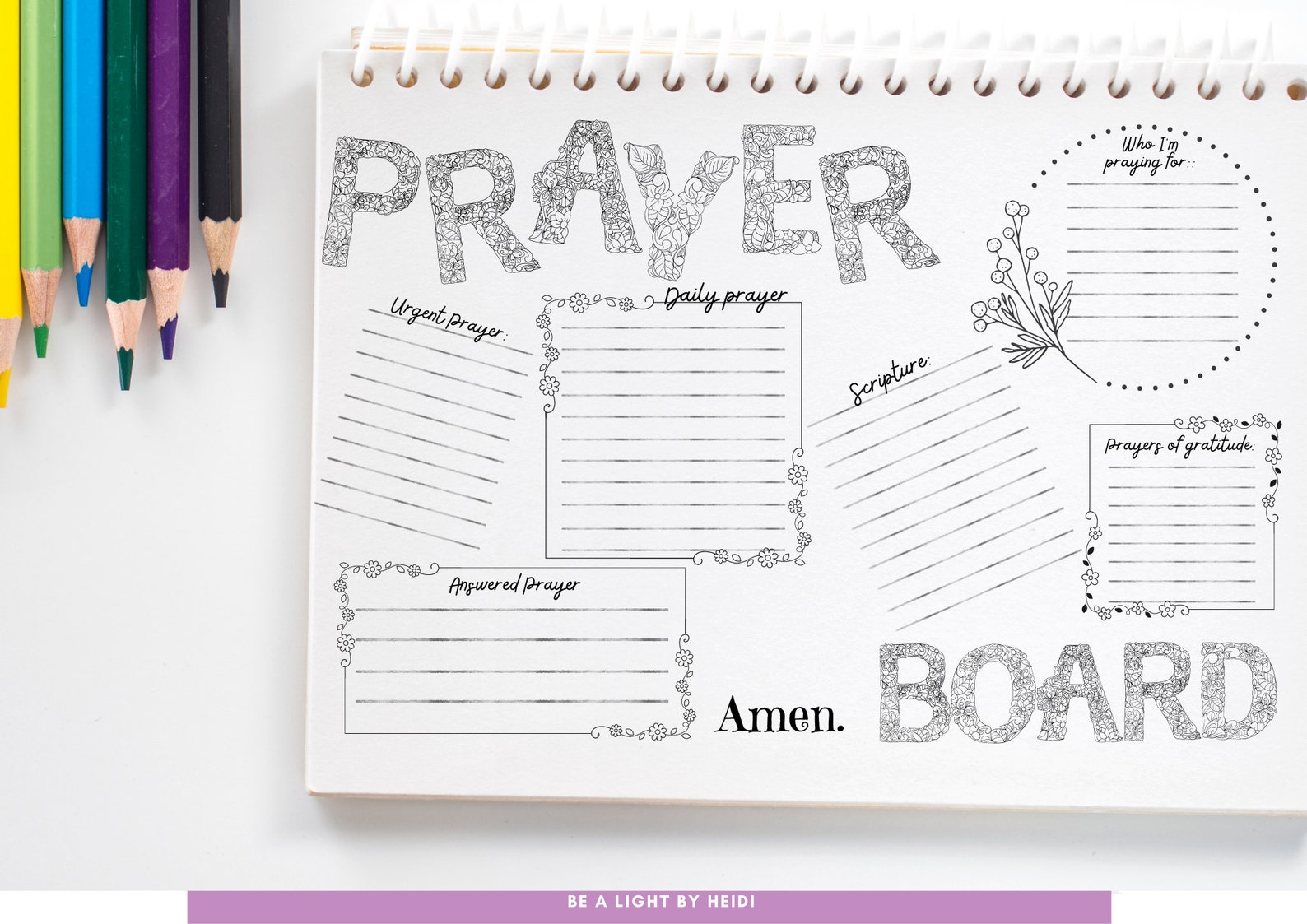 Doodle Prayer Board -- PNG & SVG Digital File Instant Download - Etsy