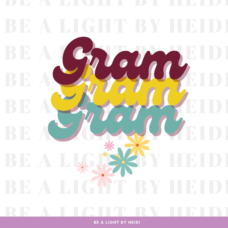 Gram - Retro Style SVG & PNG Digital File Download - Etsy