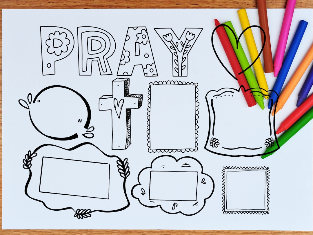Fun Doodle Prayer Board - SVG & PNG Instant Digital Download Template ...
