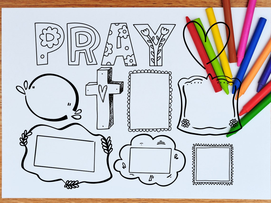 Fun Doodle Prayer Board - SVG & PNG Instant Digital Download Template ...