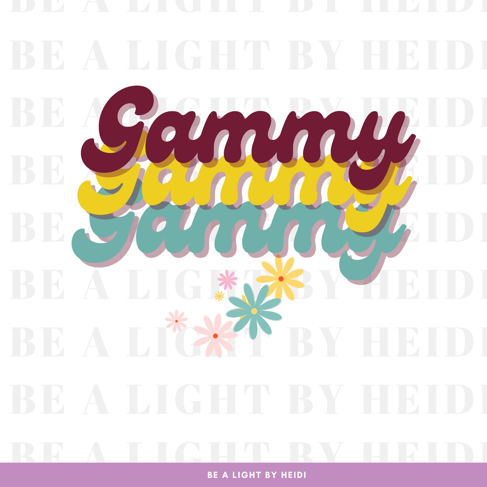 Gammy - Retro Style SVG & PNG Digital File Download - Etsy