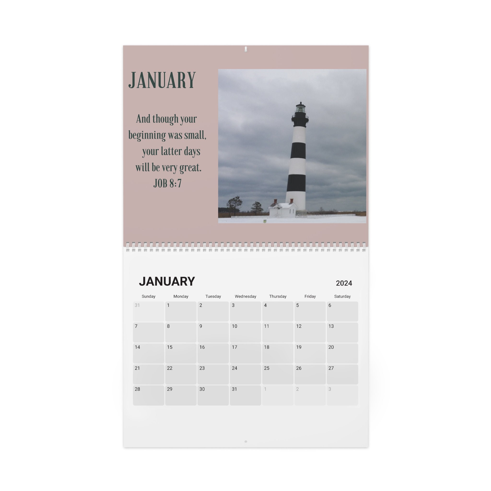 OBX Lighthouses and Scriptures Calendar 2024 Bodie Island, Cape ...