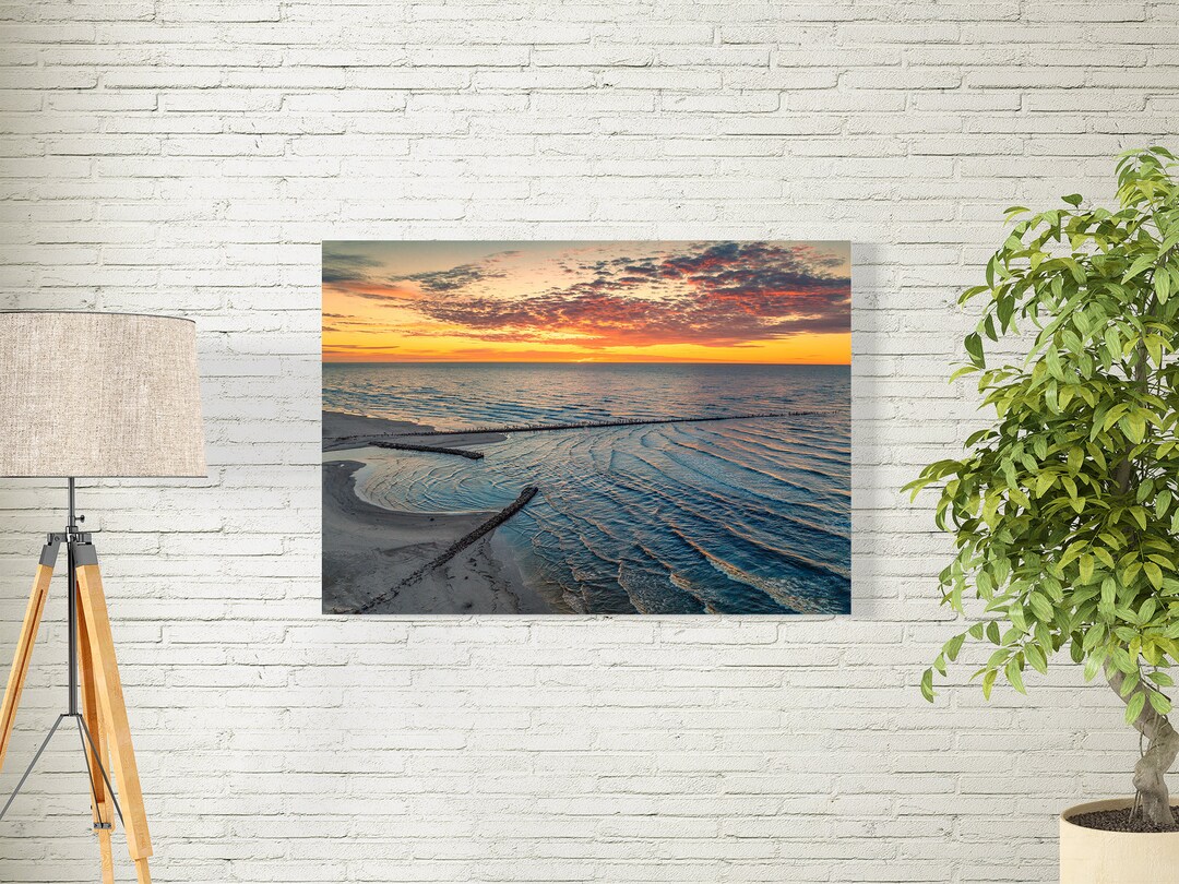 Sunset Landscape Printable Wall Art Wooden Pier Instant - Etsy