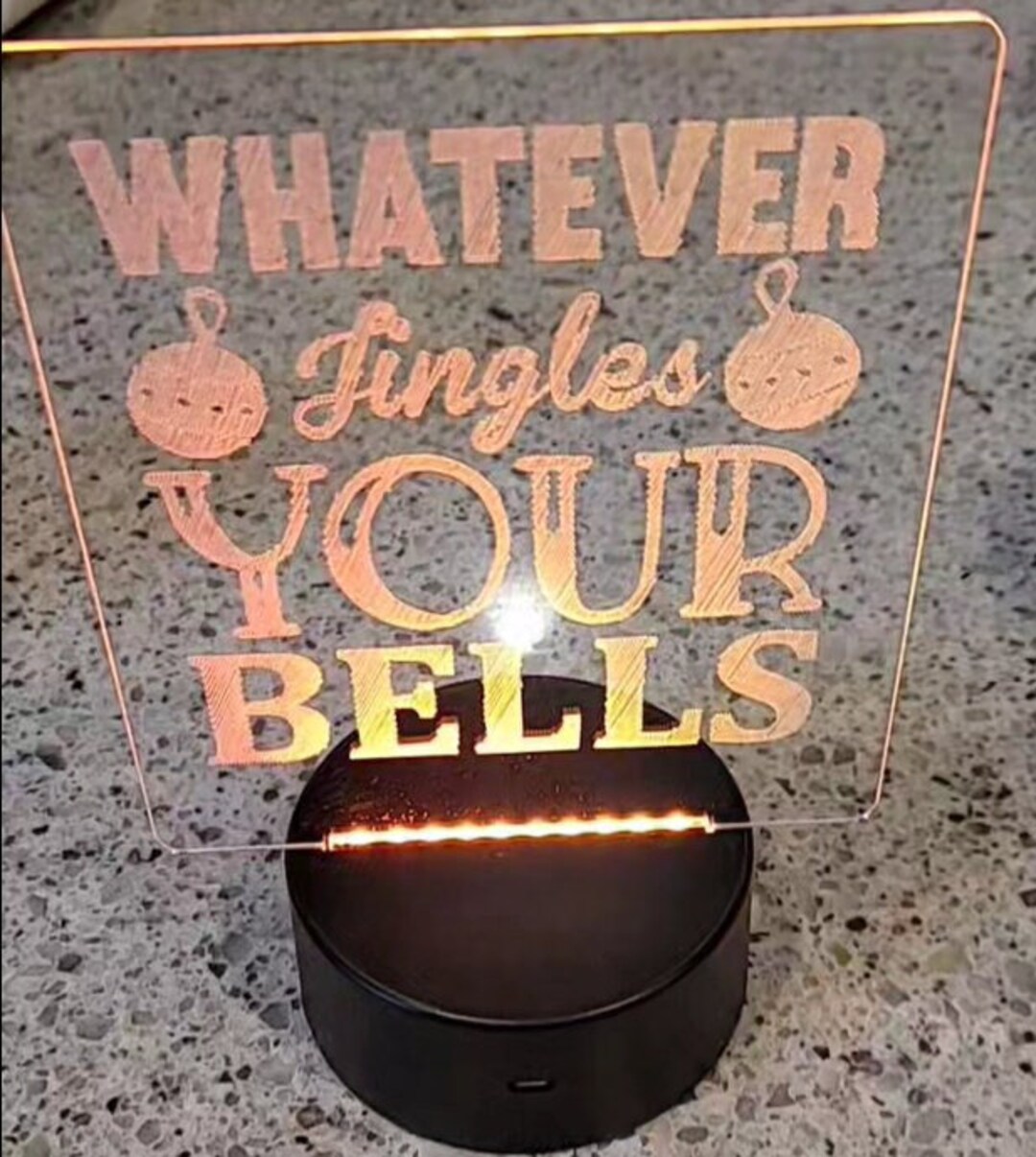 Engraved LED Light With Remote - Etsy