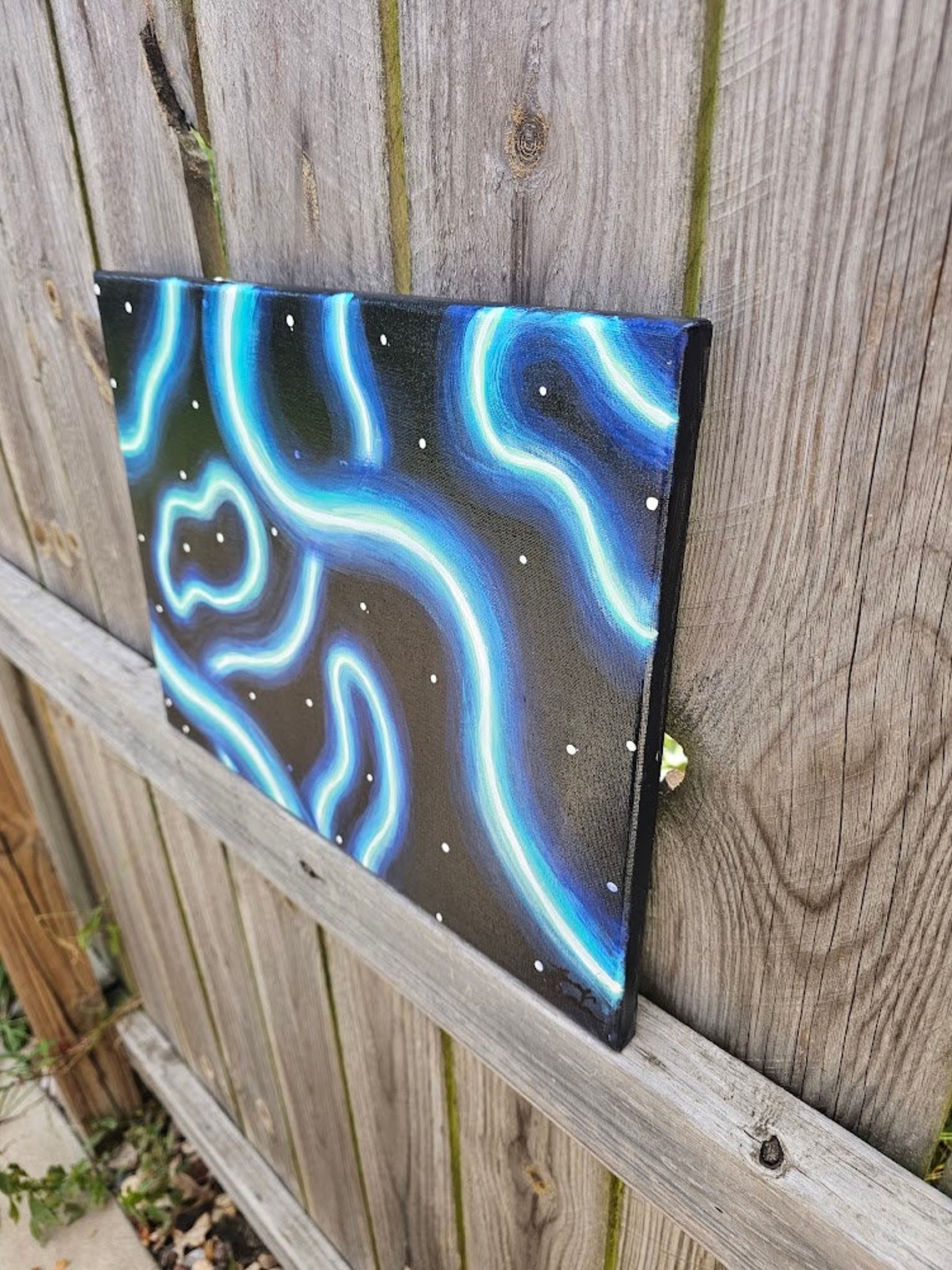 Neon Lines Painting | Wall Decor | Home - Etsy