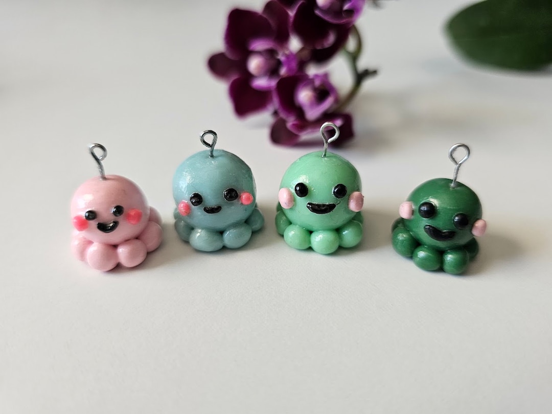 Octopus Charm | Polymer Clay | Cute - Etsy