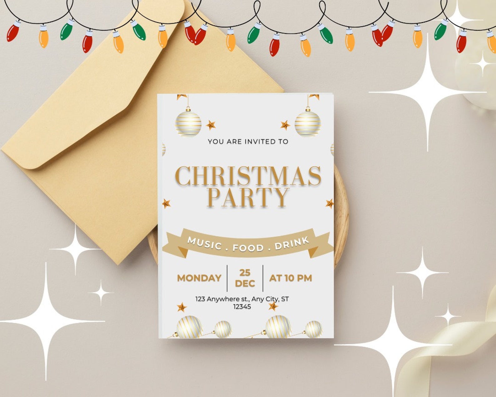 Christmas Party Invitation, Christmas Party Invite, Christmas Party ...
