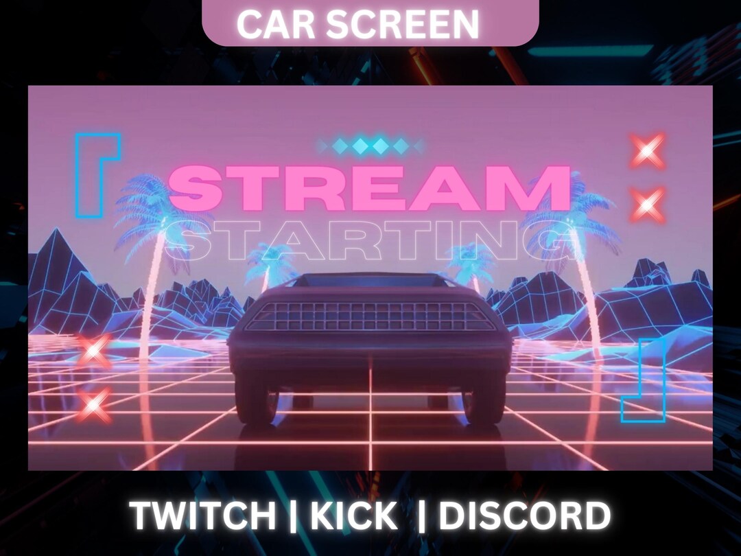 Car Twitch Overlay Pack Racing Stream Package With Screens Panels for ...