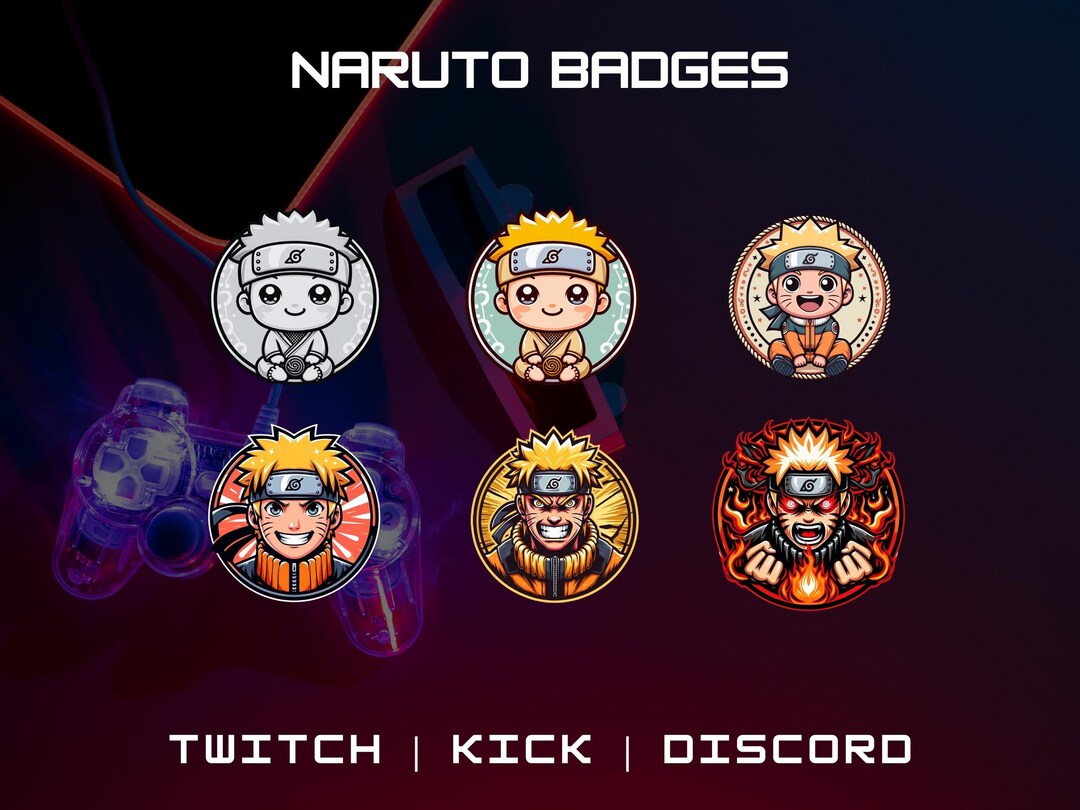 Anime Naruto Twitch Badges: Sub & Bit Badges (digital Download) - Etsy