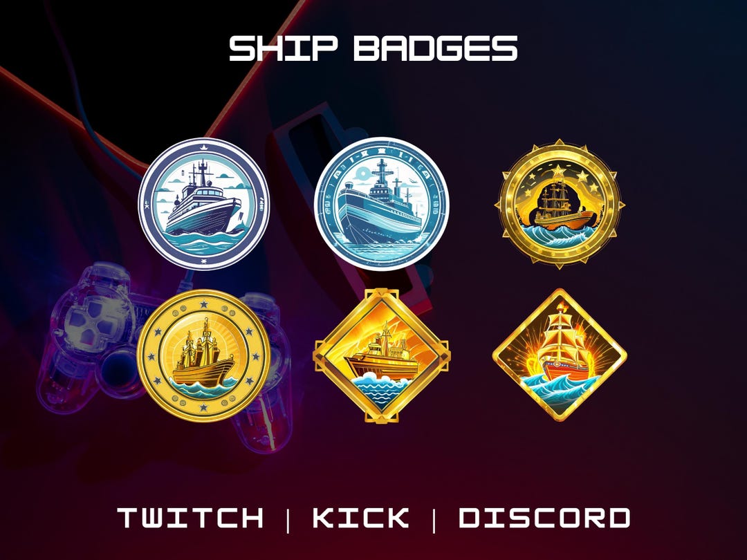 Twitch Ship Badges: Kawaii Boat Sub Badges (instant Download) - Etsy UK