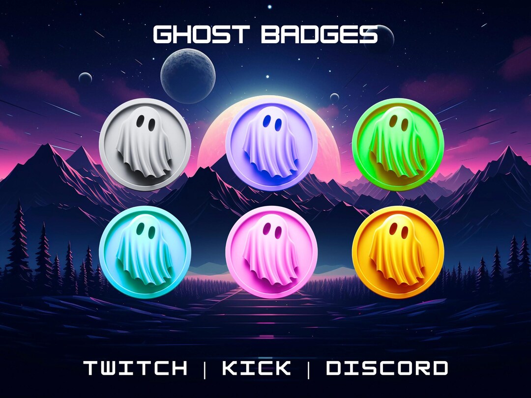 Twitch Ghost Sub Badges Twitch Discord Kick Halloween Sub Badges Twitch ...