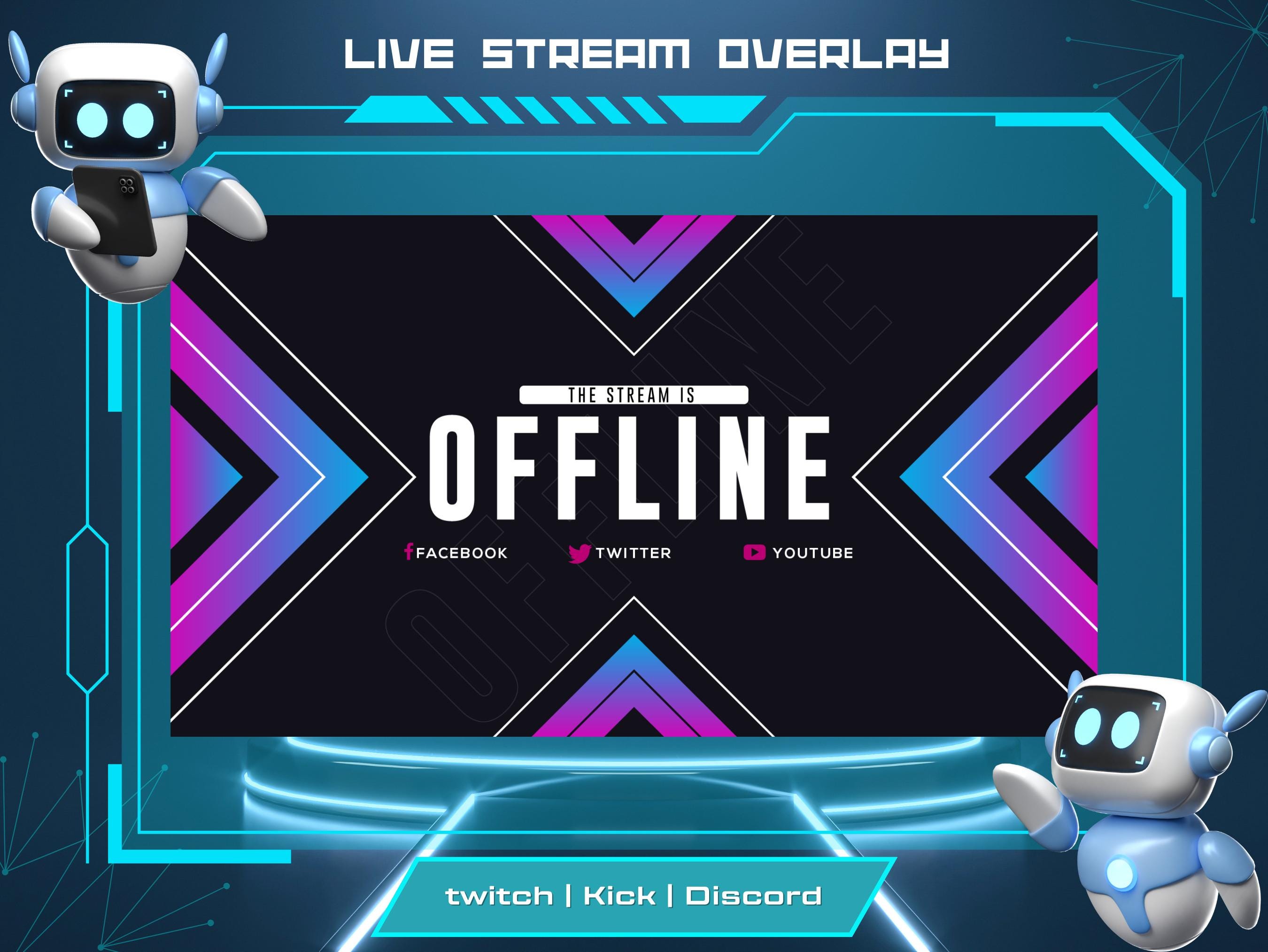 Purple Twitch Overlay Pack Full Stream Package With Screens Panels Chat ...