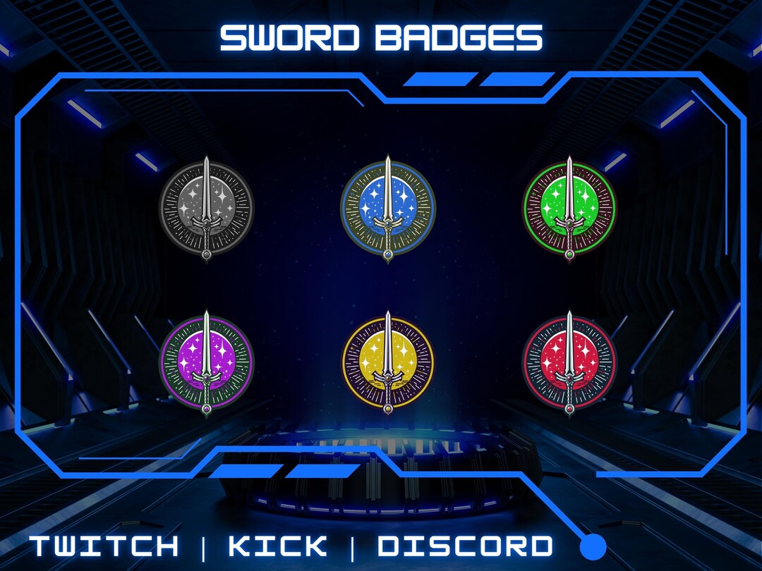 Sharp Sword Sub Badges for Twitch Twitch Sub & Bit Badges Weapon Sub ...