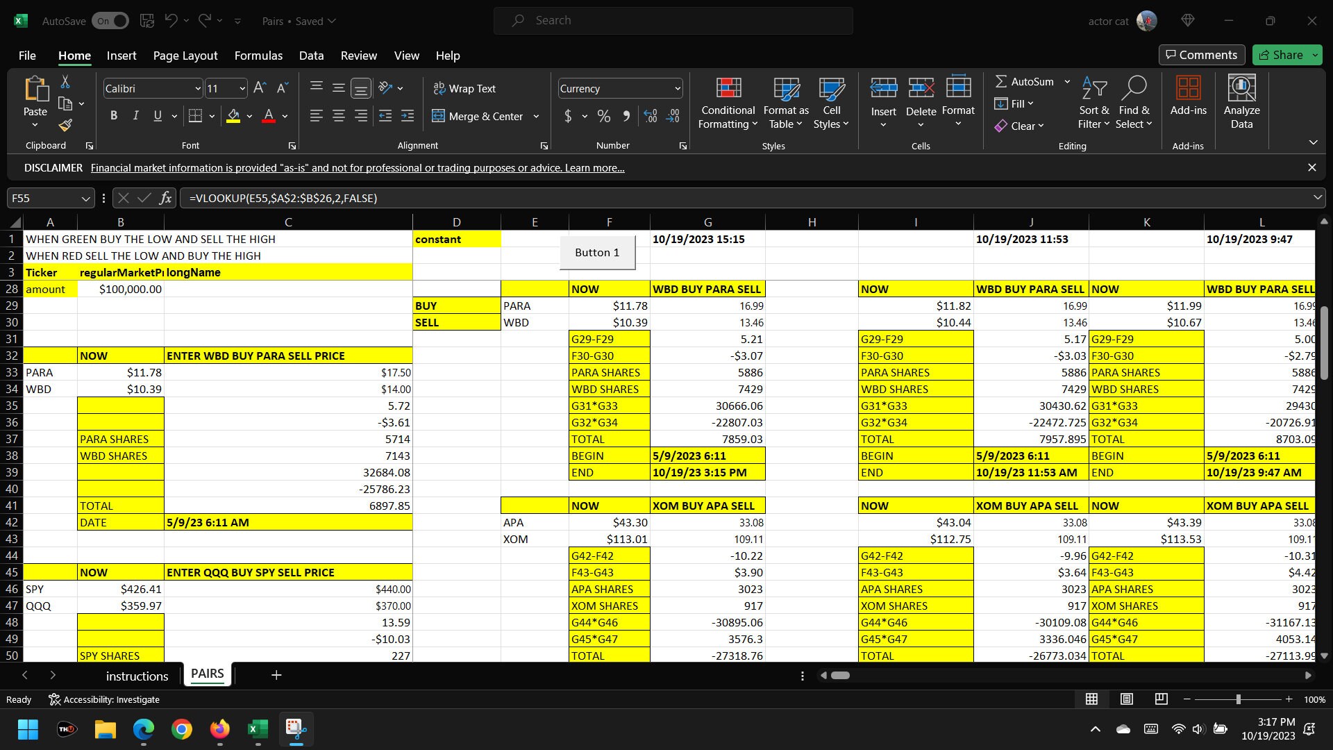 Pairs Trading Strategy... an Excel Program - Etsy