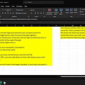 Pairs Trading Strategy... an Excel Program - Etsy