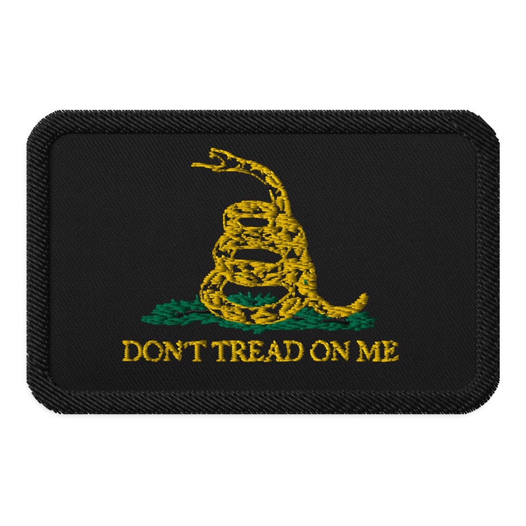 Gadsden Flag Reversed Color Embroidered Patch - Etsy