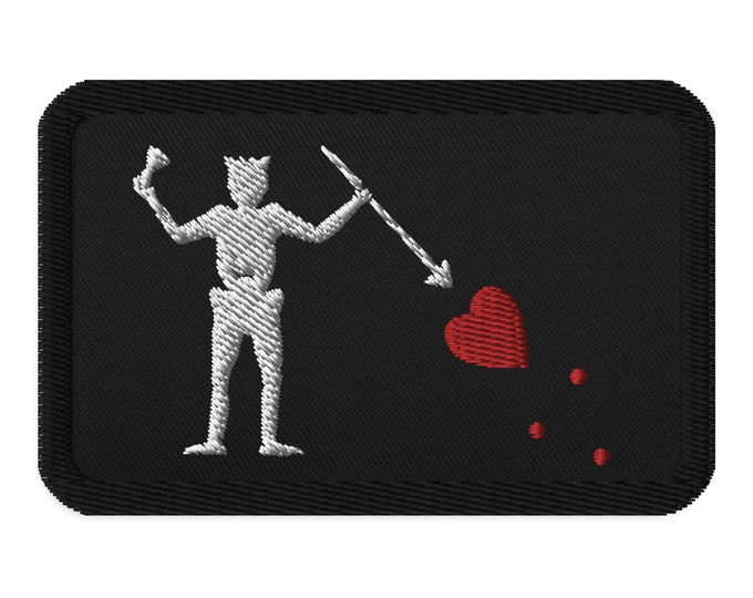 JOLLY ROGER PIRATE Flag Patch Iron-on Embroidered Applique Skull ...