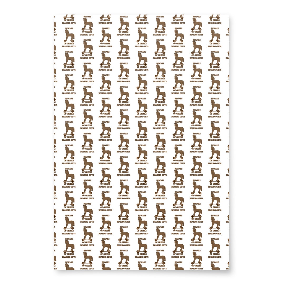 Beware of Greeks Bearing Gifts Wrapping Paper Sheets - Etsy
