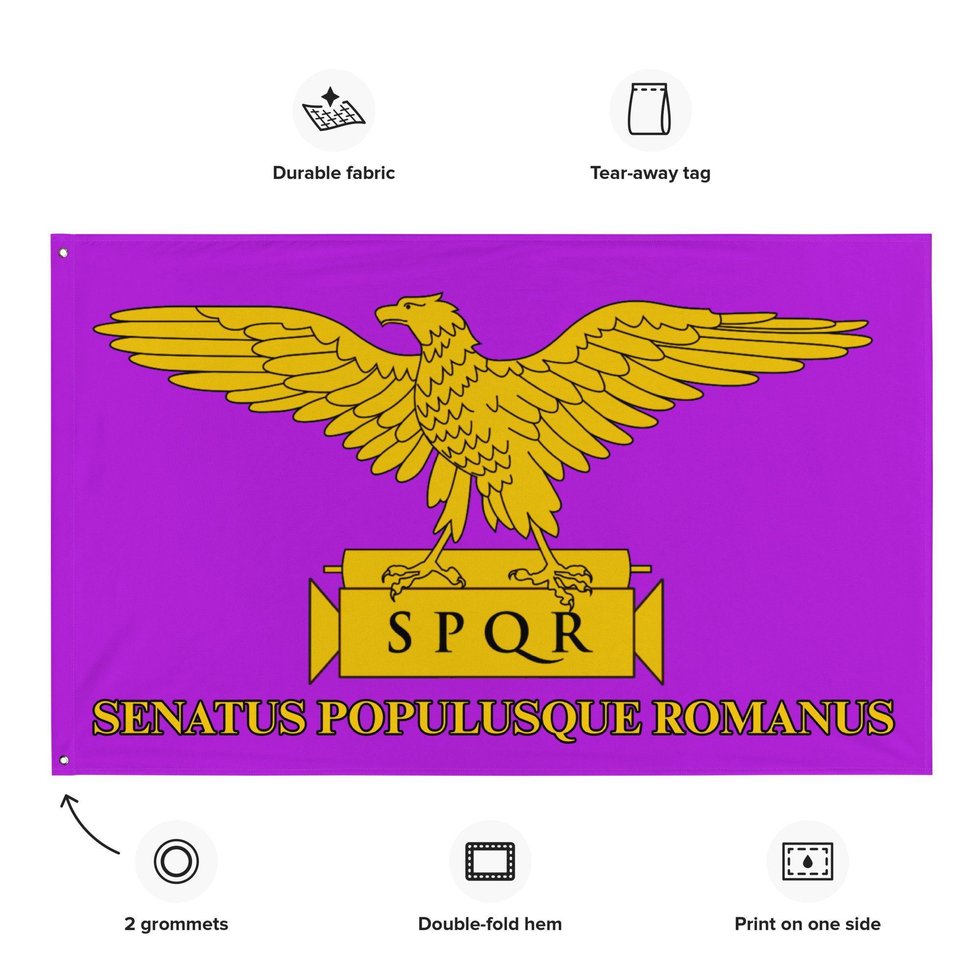 Roman Empire SPQR Flag - Etsy