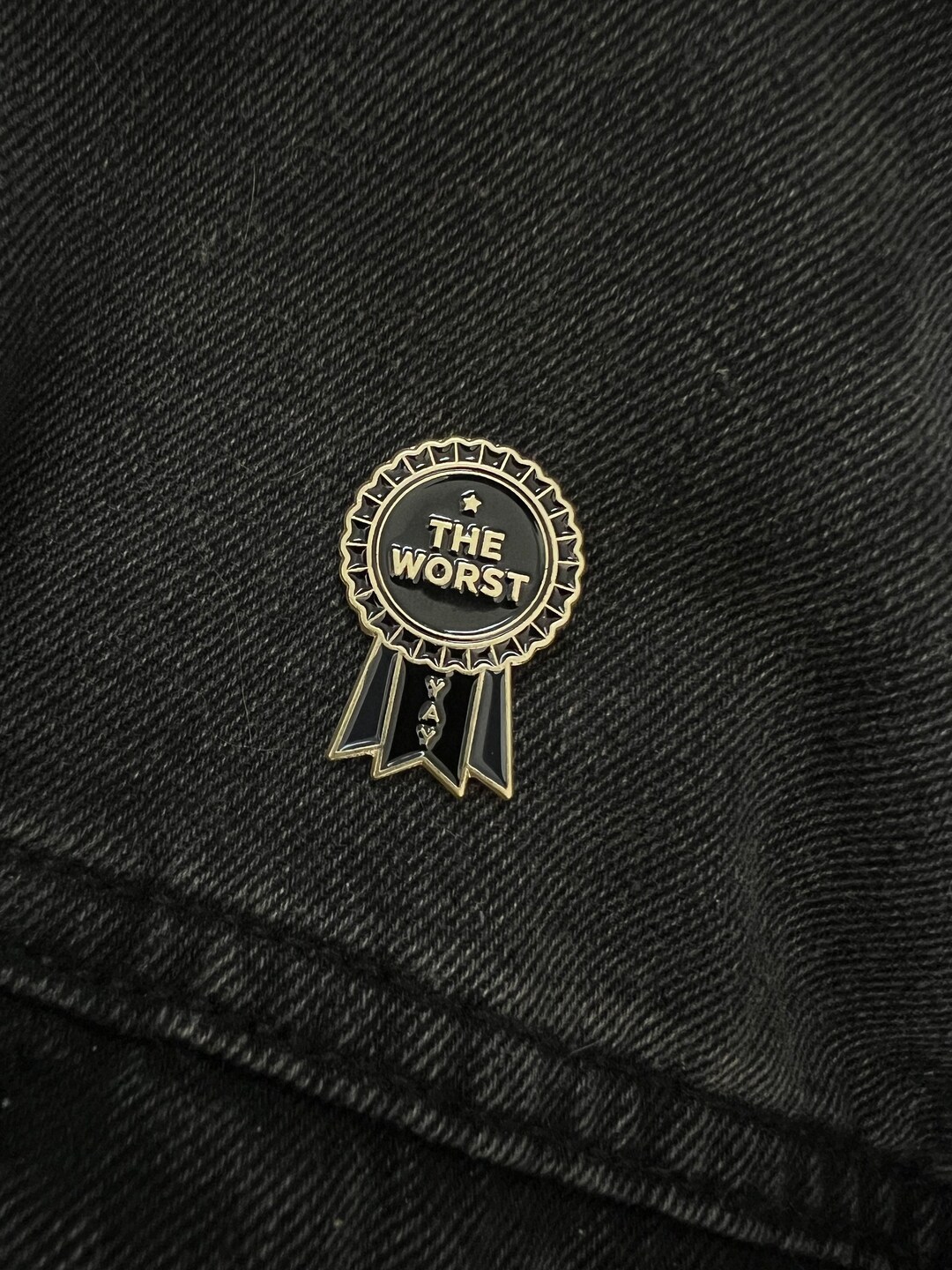 The Worst Rosette Pin Badge Award Goth Rock Alt Pin Badge - Etsy