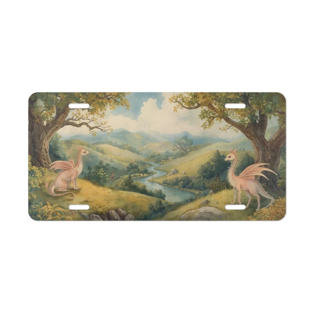 Mythical Creature Vanity Plate | Ethereal Landscape License Plate - Etsy