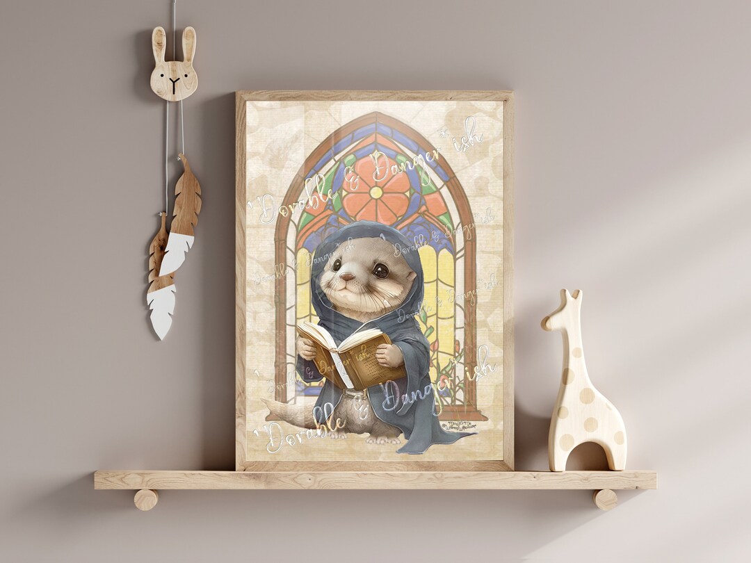 Lil Otter Cleric Adventurer Watercolor Digital Print PNG & - Etsy