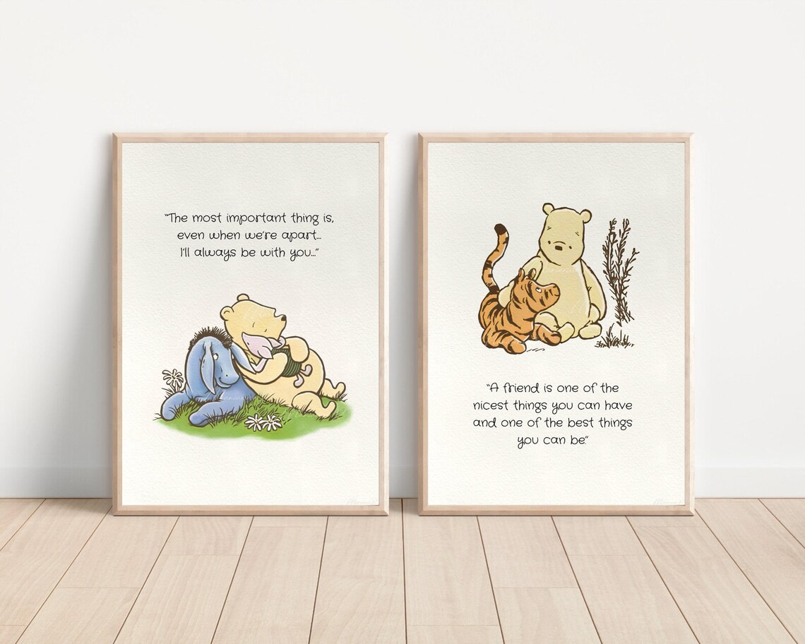 Winnie the Pooh Prints Classic Winnie the Pooh Print Pooh Nursery Decor ...