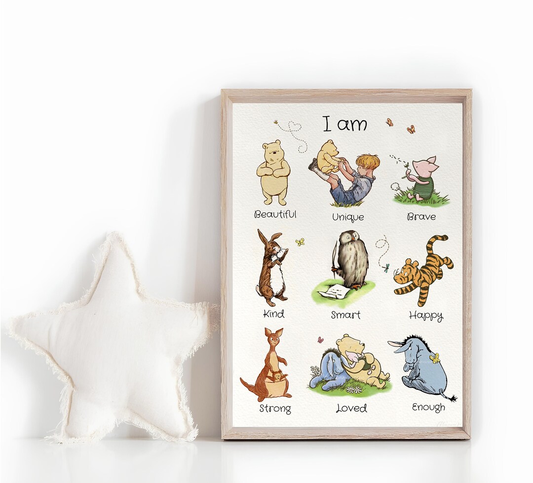 Winnie the Pooh Print Classic Winnie the Pooh Nursery Decor Winnie the ...