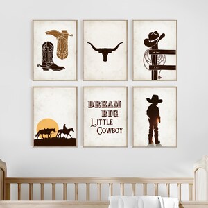 Cowboy Prints Western Cowboy Nursery Prints Country Art Prints Rustic ...