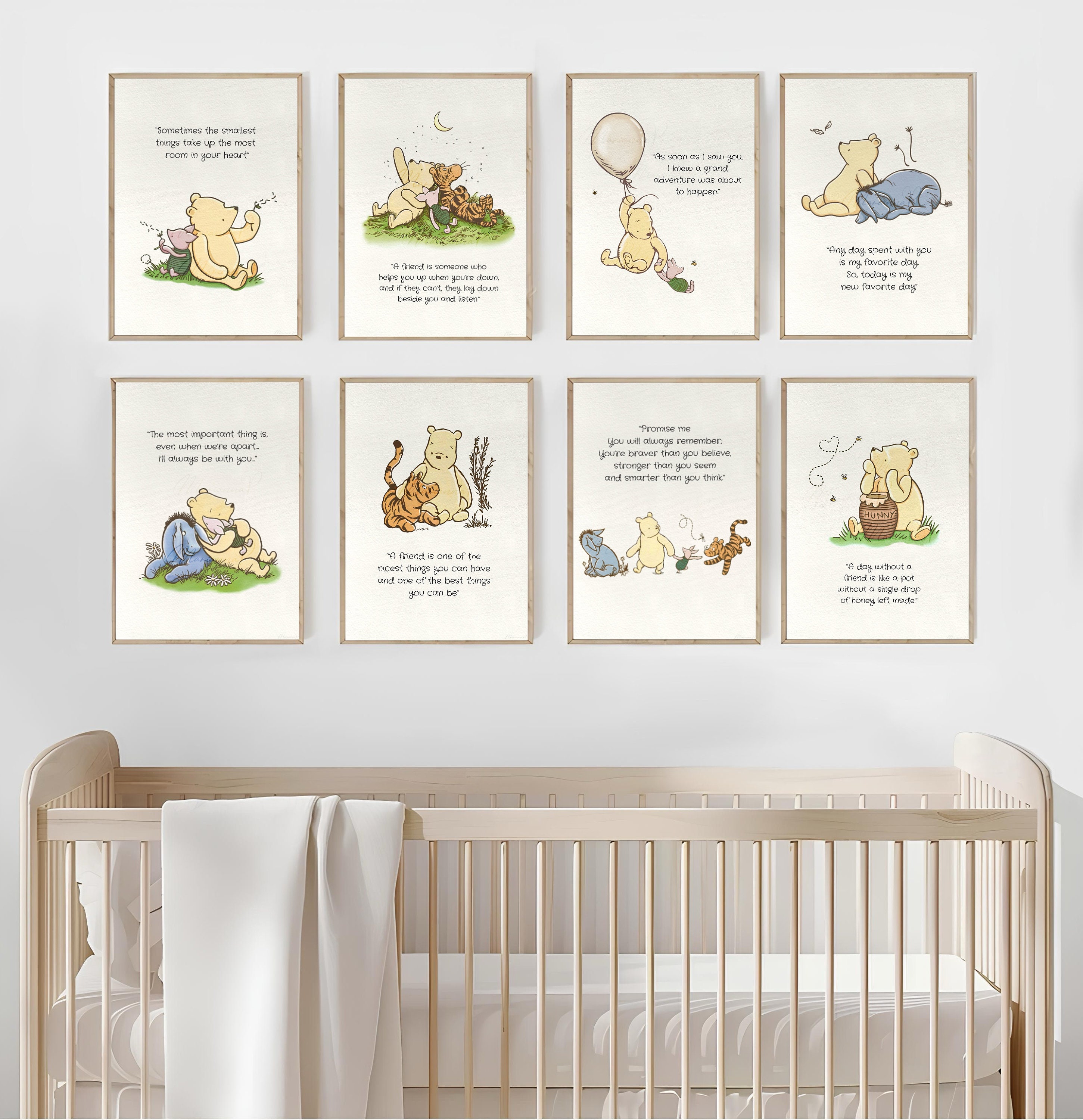Winnie the Pooh Prints Classic Winnie the Pooh Print Pooh Nursery Decor ...