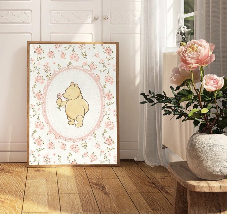 Winnie the Pooh Nursery Decor Classic Winnie the Pooh Prints Vintage ...