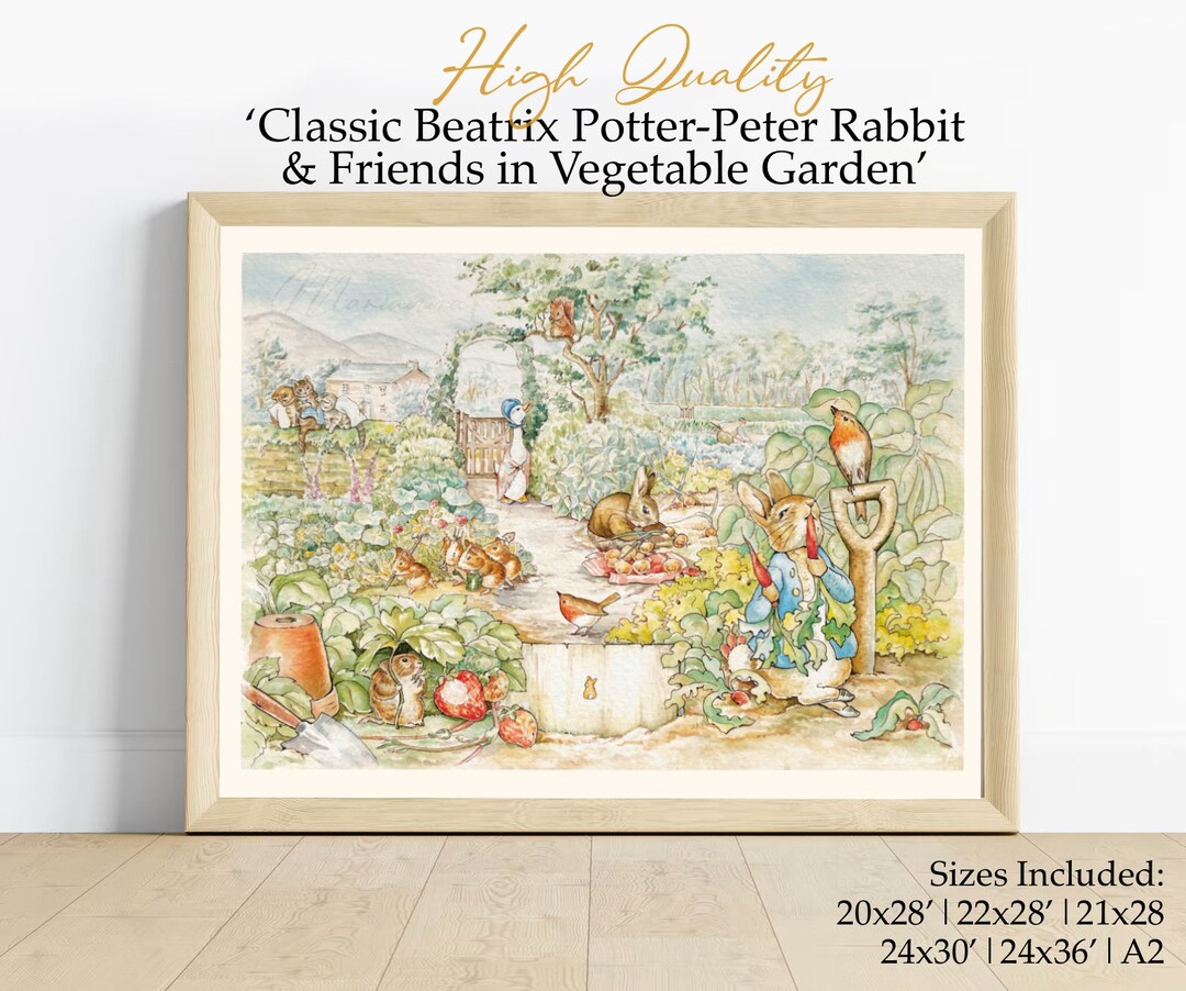 Peter Rabbit Nursery Decor Peter Rabbit and Friends Vegetable Garden ...