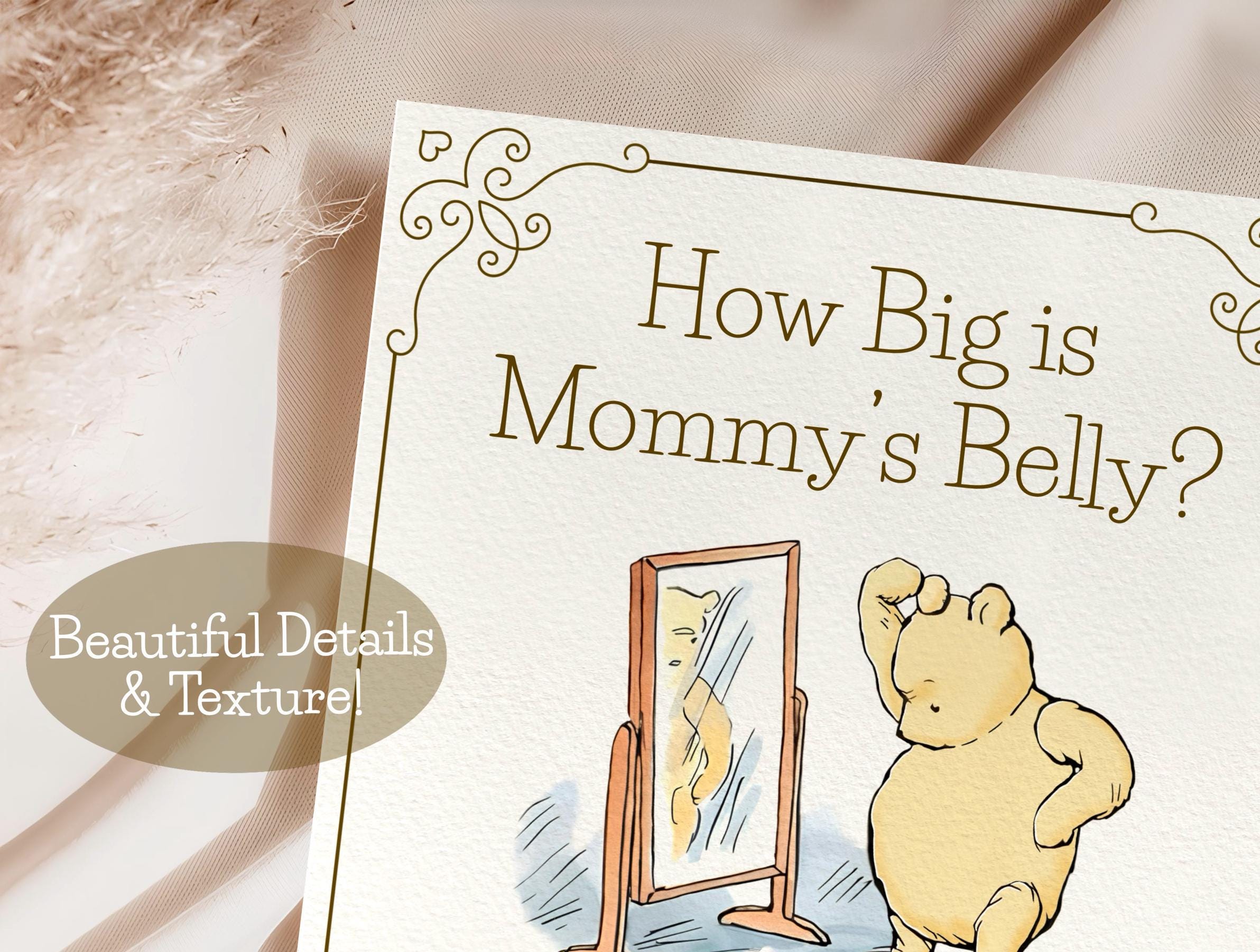 Winnie the Pooh Baby Shower Sign Classic Winnie the Pooh Table Sign How ...