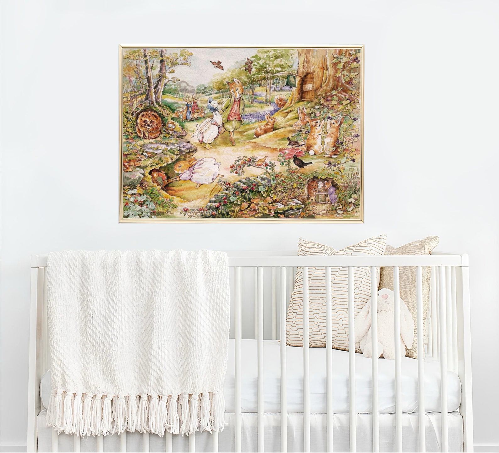 Peter Rabbit Nursery Decor Jemima Puddleduck Mr Fox Friends Garden ...