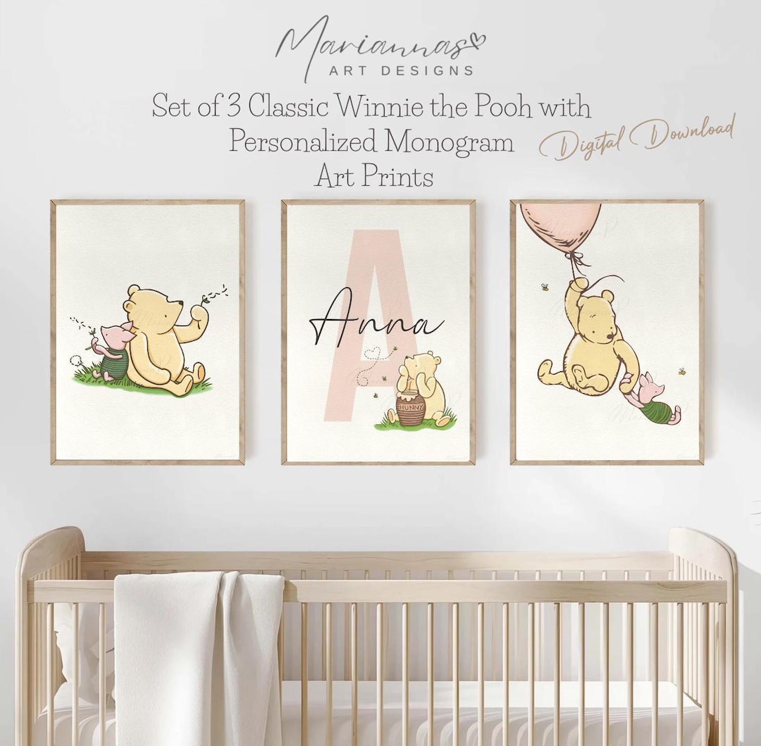 Winnie the Pooh Prints Classic Winnie the Pooh Nursery Prints ...