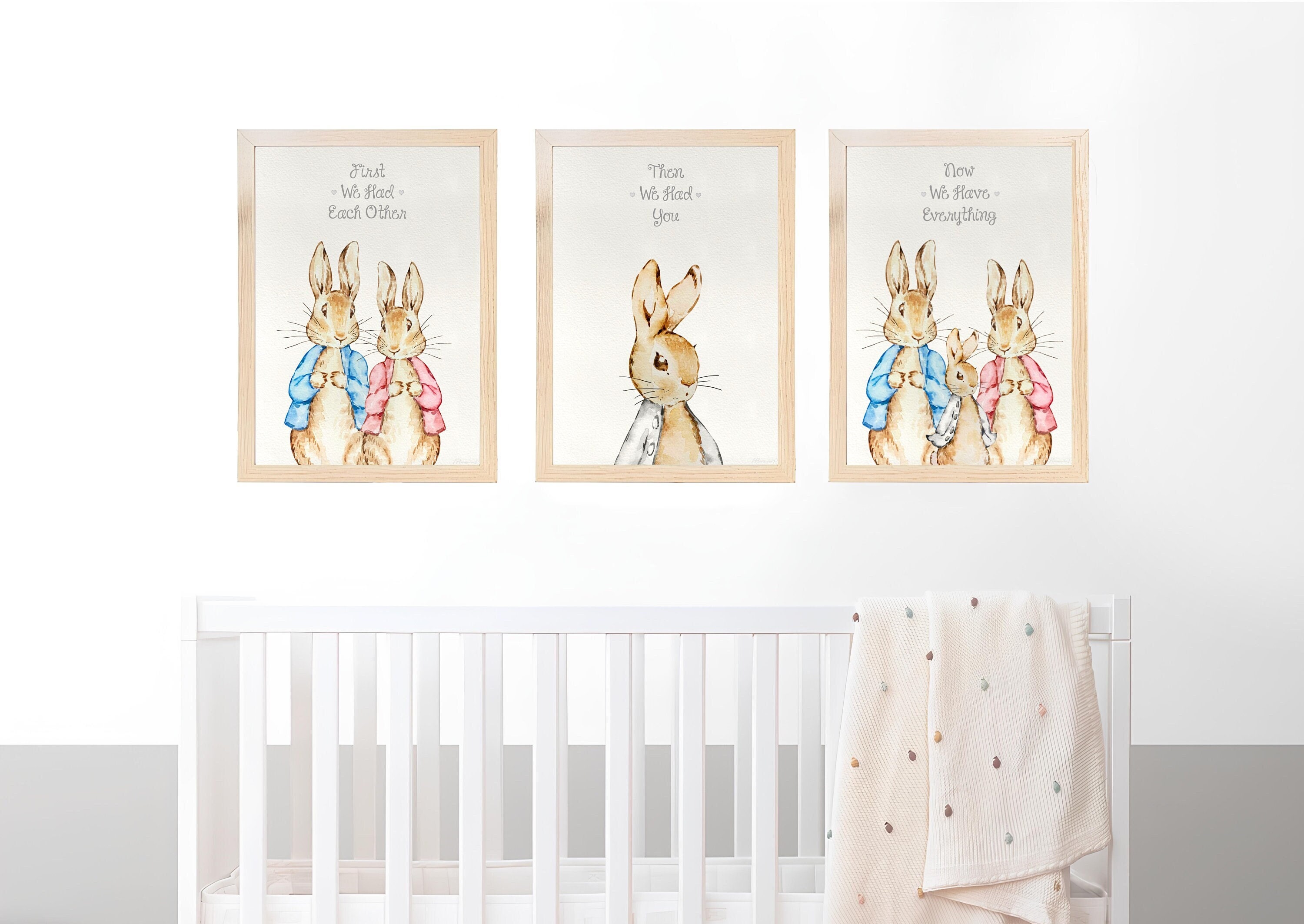 Peter Rabbit Art Prints Nursery Wall Art First We Had Each Other Baby ...