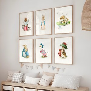 Peter Rabbit Nursery Decor Beatrix Potter Prints Minimalistic Peter ...