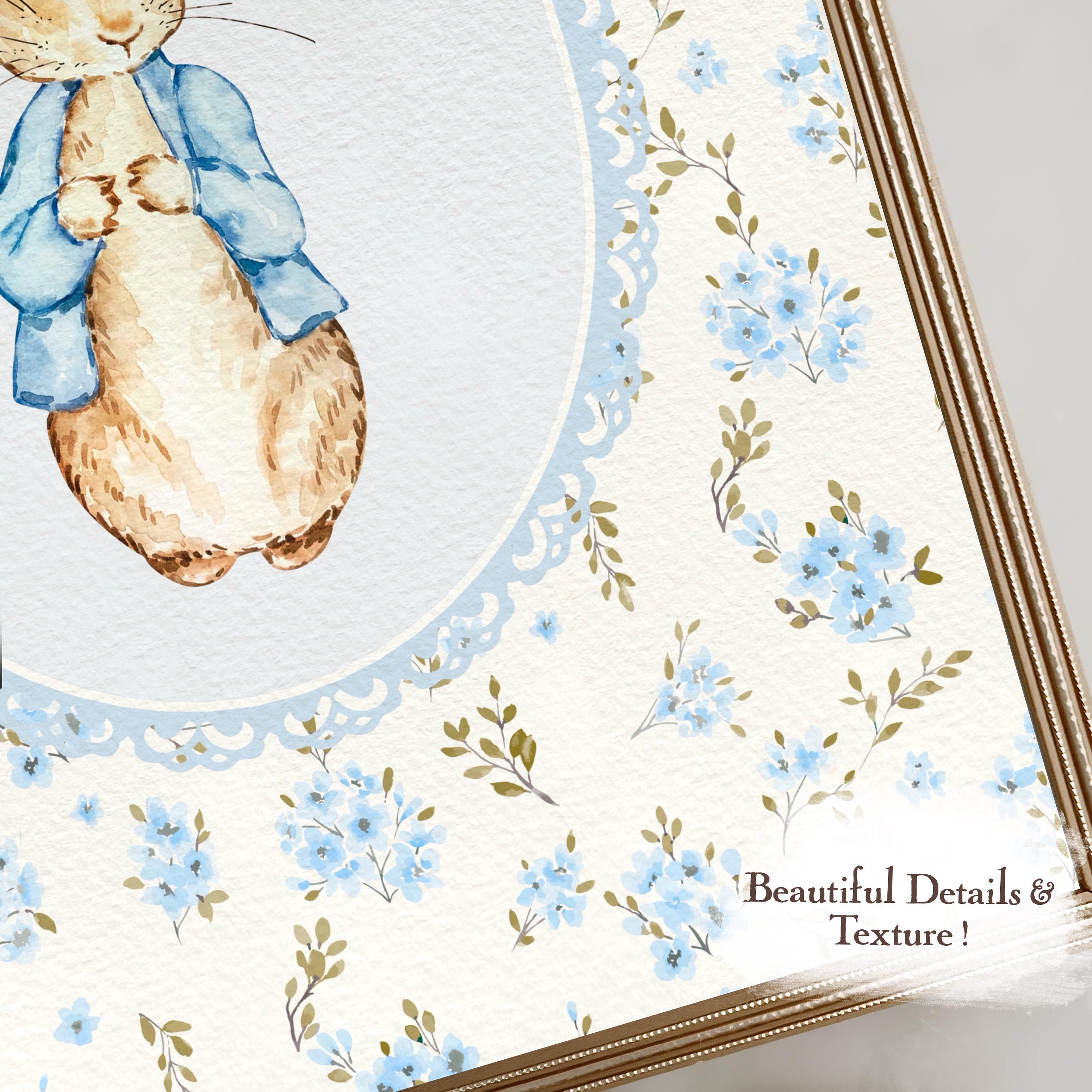 Peter Rabbit Nursery Decor Blue Vintage Peter Rabbit Prints Beatrix ...