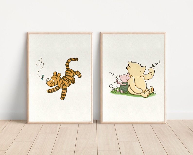 Winnie the Pooh Prints Classic Winnie the Pooh Print Pooh Nursery Decor ...