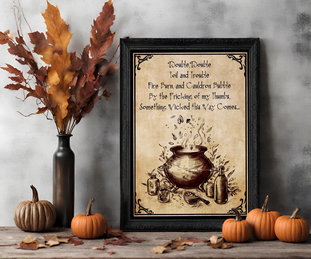 Witch Print Witches Brew Poem Print Kitchen Witch Poster Witch Art ...