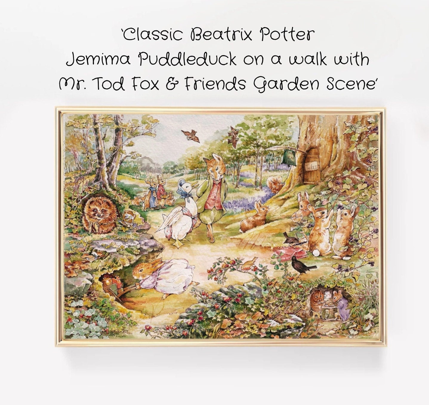 Peter Rabbit Nursery Decor Jemima Puddleduck Mr Fox Friends Garden ...