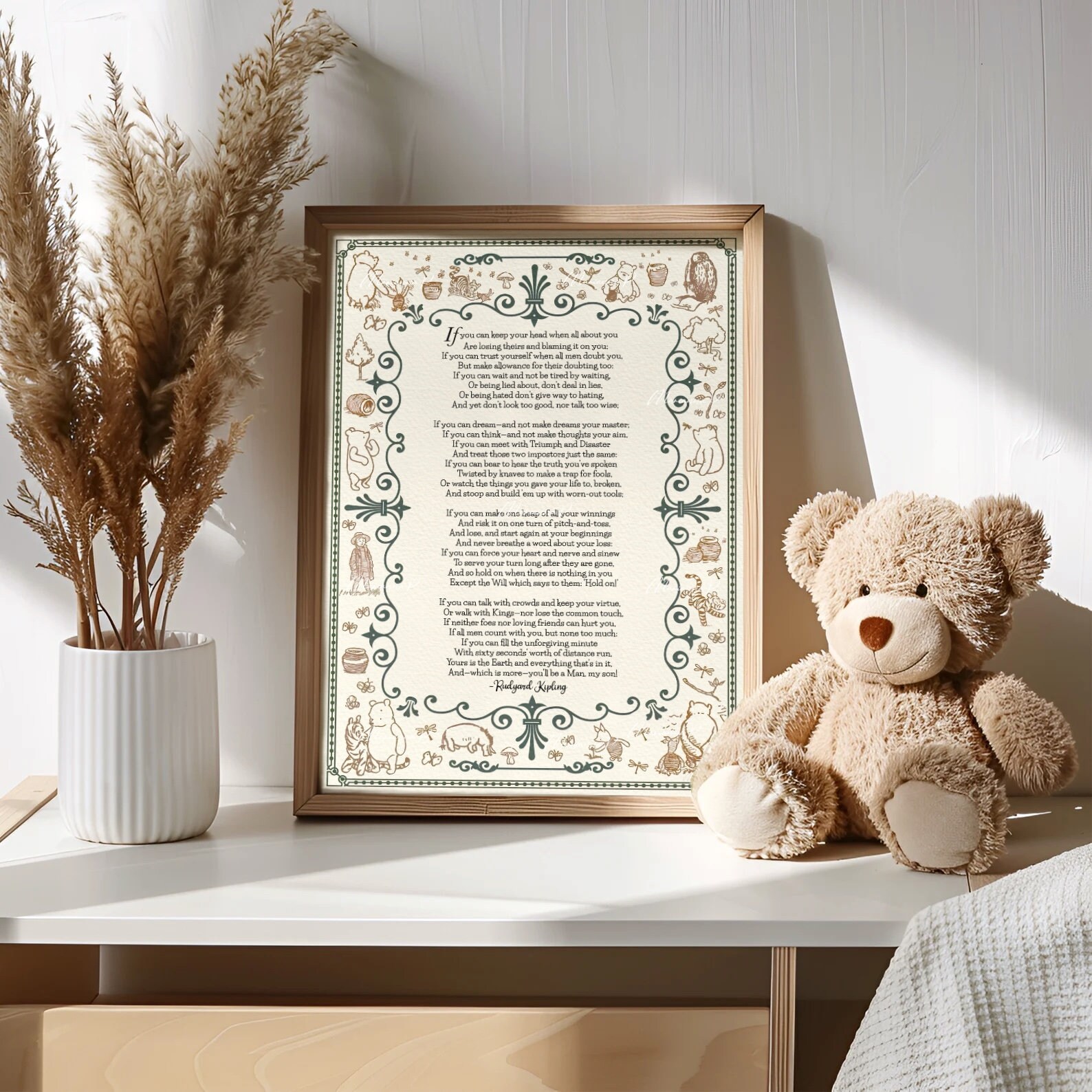 If Poem Print Rudyard Kipling Winnie the Pooh Print Classic Winnie the ...