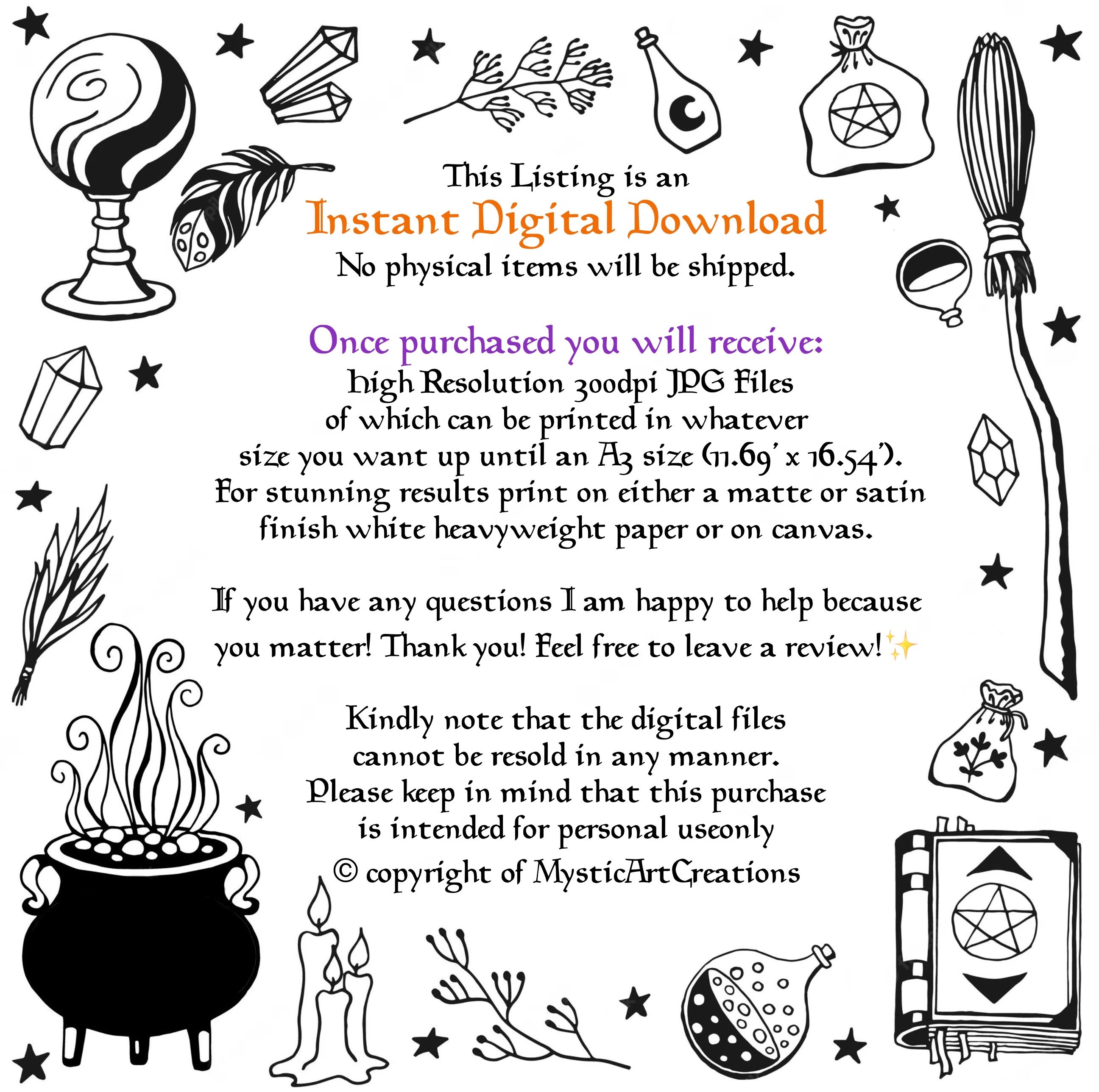 In My Kitchen Witch Poster Witch Art Print Witchy Decor - Etsy